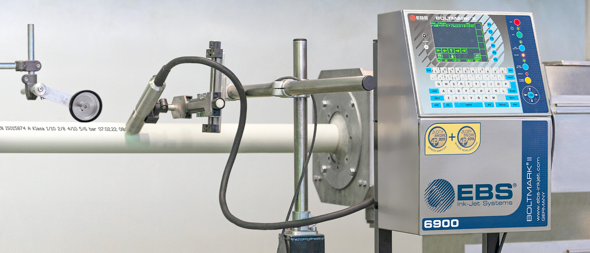 ZNAKOWANIE RUR PP-R - POLIMARKY | Boltmark® II - EBS Ink-Jet Systems Poland Sp. z o.o.
